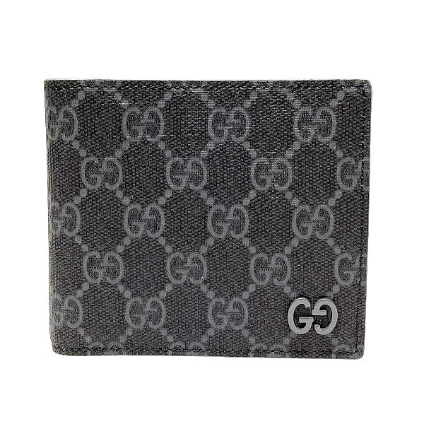 グッチ GUCCI GG ウォレット グレー インテリア 768244 2つ折り財布 メンズ【中古】