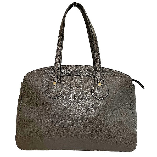 フルラ FURLA グレー レザー バッグ トートバッグ レディース【中古】