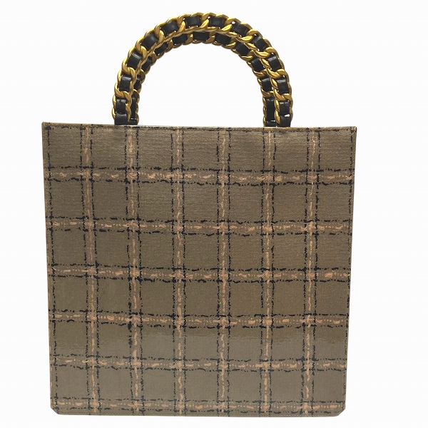 シャネル CHANEL チョコバー パテント チェーン バッグ トートバッグ ハンドバッグ レディース【中古】