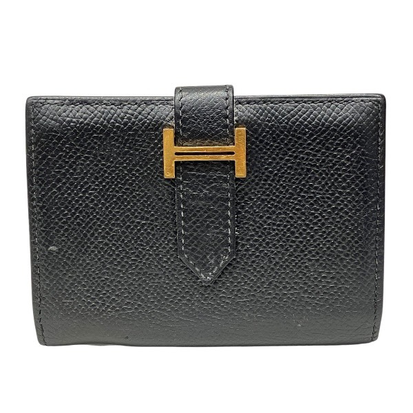 エルメス Hermes ベアン □J刻印 ゴールド金具 ブランド小物 名刺入れ ユニセックス【中古】