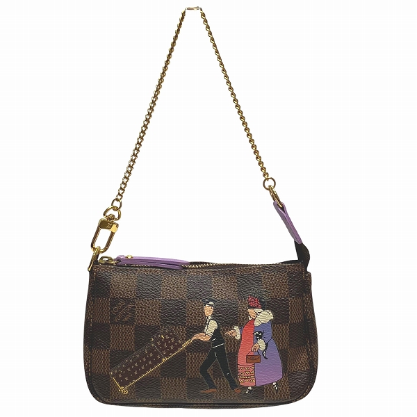ルイヴィトン Louis Vuitton ダミエ イリュストレ ミニポシェットアクセソワール N63003 バッグ ハンドバッグ レディース【中古】