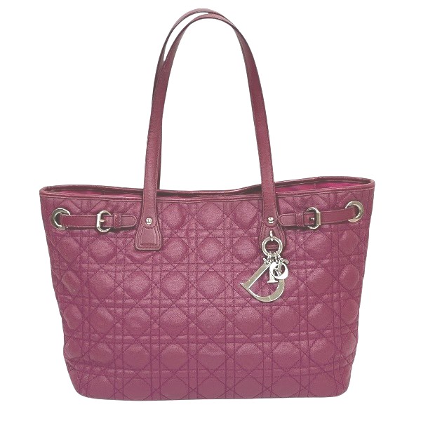 ディオール カナ—ジュ ステッチ バッグ トートバッグ ショルダーバッグ レディース【中古】