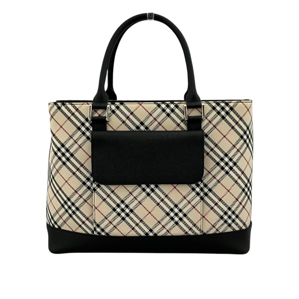 バーバリー Burberry ノバチェック キャンバス×レザー バッグ ハンドバッグ レディース【中古】