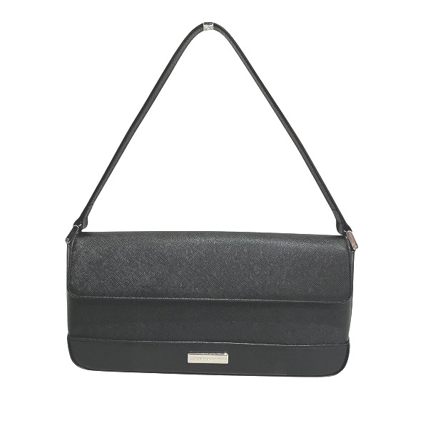 バーバリー Burberry ブラック レザー バッグ ハンドバッグ レディース【中古】