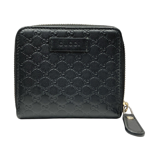 グッチ GUCCI マイクログッチシマ 449395 2つ折り財布 レディース【中古】
