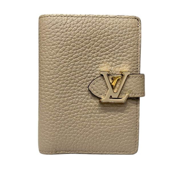 ルイヴィトン Louis Vuitton カプシーヌ LVヴェルティカルウォレットコンパクト M82198 トリヨン 2つ折り財布 レディース【中古】
