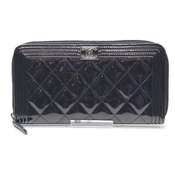シャネル CHANEL ボーイ ラウンドファスナー 21番 S金具 長財布 レディース【中古】