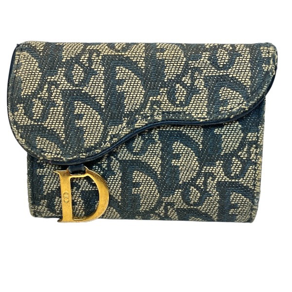 ディオール トロッター 二つ折り名刺入れ ユニセックス 財布【中古】