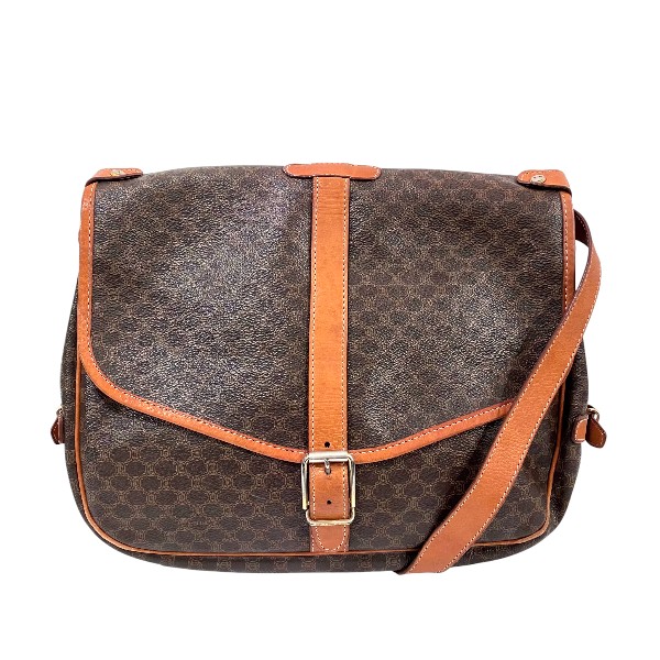 セリーヌ CELINE マカダム ブラウン バッグ ショルダーバッグ レディース【中古】