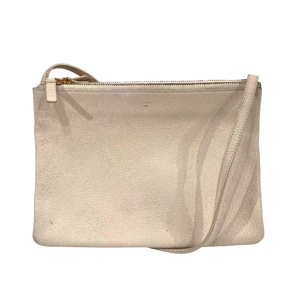 セリーヌ CELINE トリオ ラージ ブラウン バッグ ショルダーバッグ レディース【中古】