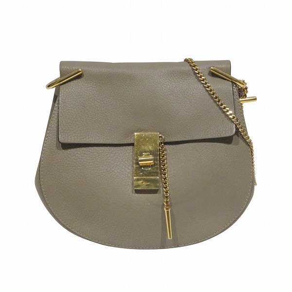 クロエ Chloe ドリュー チェーンショルダーバッグ 斜め掛け レザー ゴールド バッグ ショルダーバッグ レディース【中古】