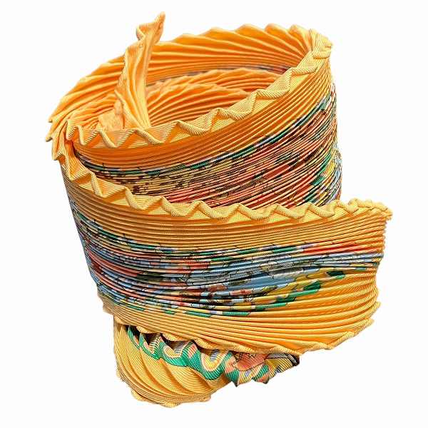 エルメス Hermes プリーツカレ オレンジ ブランド小物 スカーフ レディース【中古】