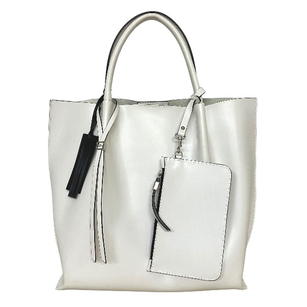 ジャンニキアリーニ ホワイト レザー バッグ トートバッグ ハンドバッグ レディース【中古】