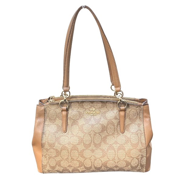 コーチ COACH シグネチャー スモールクリスティーキャリオール F58291 バッグ ハンドバッグ レディース【中古】