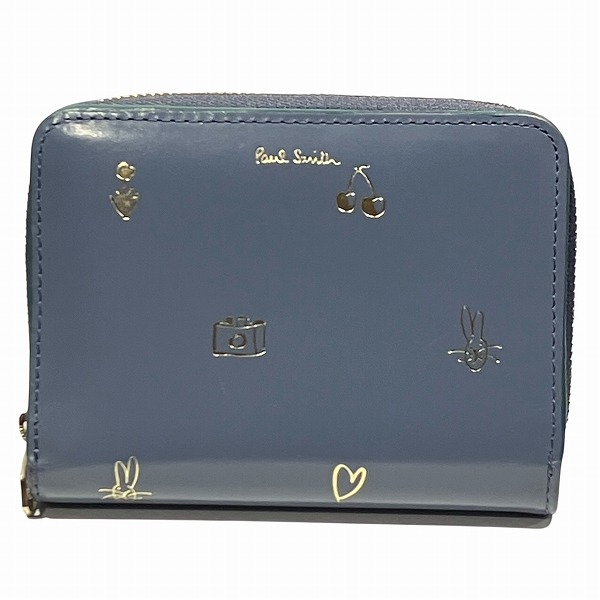 ポール・スミス ドゥードゥル ラウンドファスナー 2つ折り財布 レディース【中古】