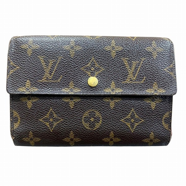 ルイヴィトン Louis Vuitton モノグラム ポルト トレゾー エテュイ シェキエ M61200 3つ折り財布 ユニセックス【中古】