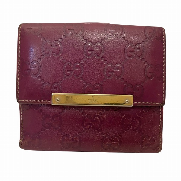 グッチ GUCCI グッチシマ 112664 Wホック 2つ折り財布 レディース【中古】
