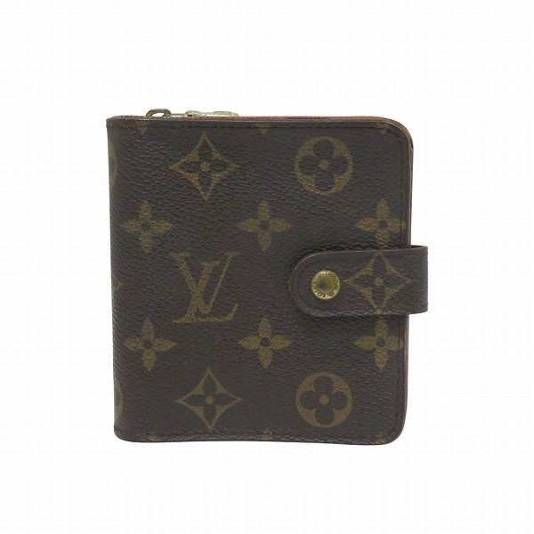 ルイヴィトン Louis Vuitton モノグラム コンパクトジップ M61667 2つ折り財布 ユニセックス【中古】