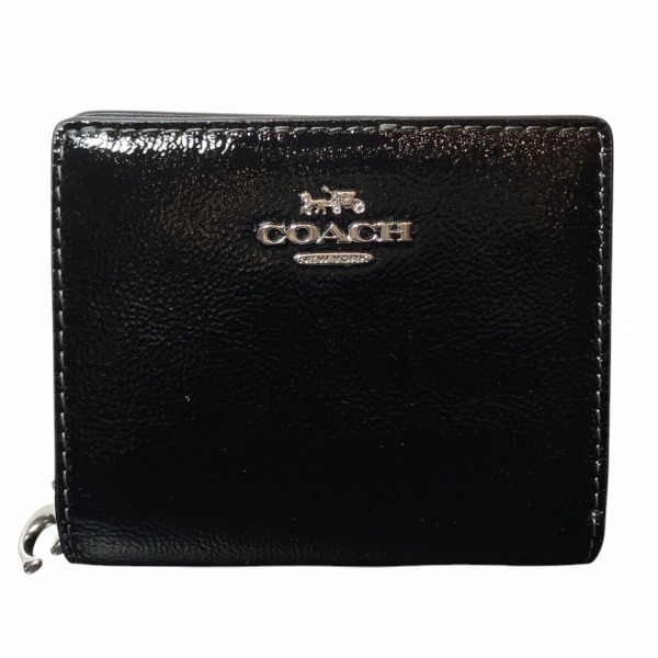 コーチ COACH CW790 パテントレザー 2つ折り財布 レディース【中古】