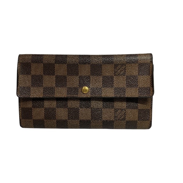 ルイヴィトン Louis Vuitton ダミエ ポシェット ポルトモネクレディ N61724 長財布 2つ折り財布 ユニセックス【中古】