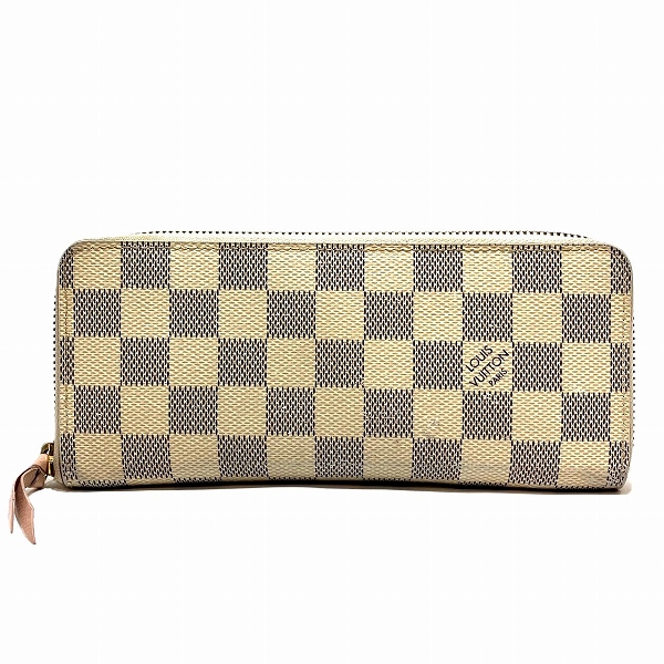 ルイヴィトン Louis Vuitton ダミエ・アズール ポルトフォイユ・クレマンス N61264 ラウンドジップ 長財布 レディース【中古】