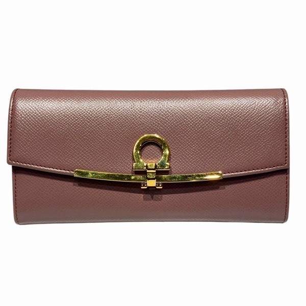 フェラガモ ガンチーニ 22D150 レザー 長財布 レディース【中古】