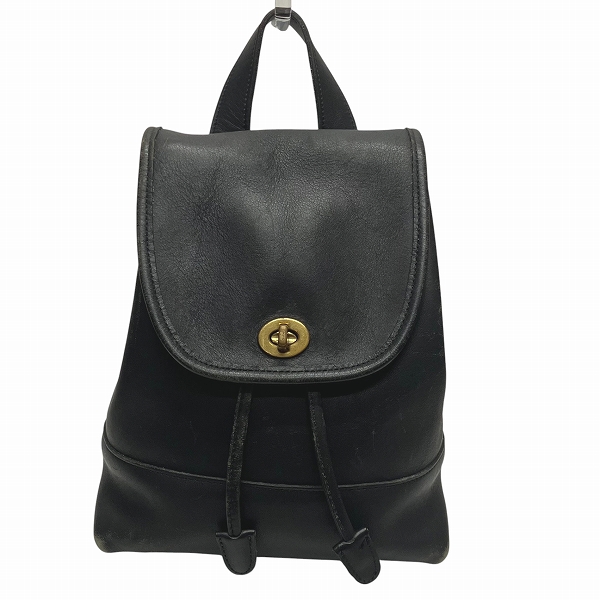 コーチ COACH 9960 レザー ブラック オールド バッグ リュック レディース【中古】