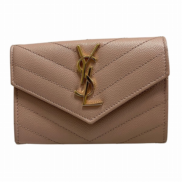 サンローラン スモール エンベロープウォレット 414404 カードケース ケース レディース 財布【中古】