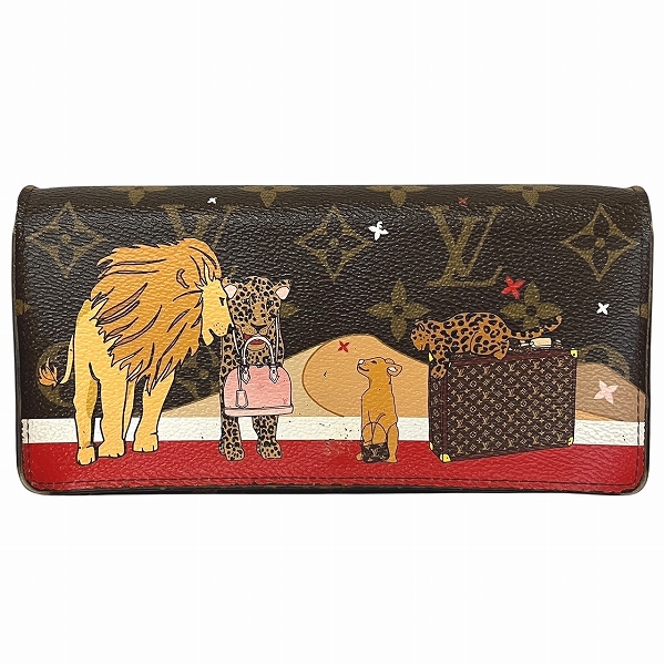 ルイヴィトン Louis Vuitton モノグラム ポルトフォイユ サラ アニマルプリント M63424 長財布 2つ折り財布 レディース【中古】