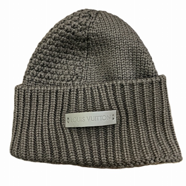 ルイヴィトン Louis Vuitton ビーニー ニット帽 ブラウン ウール アパレル ユニセックス 小物【中古】