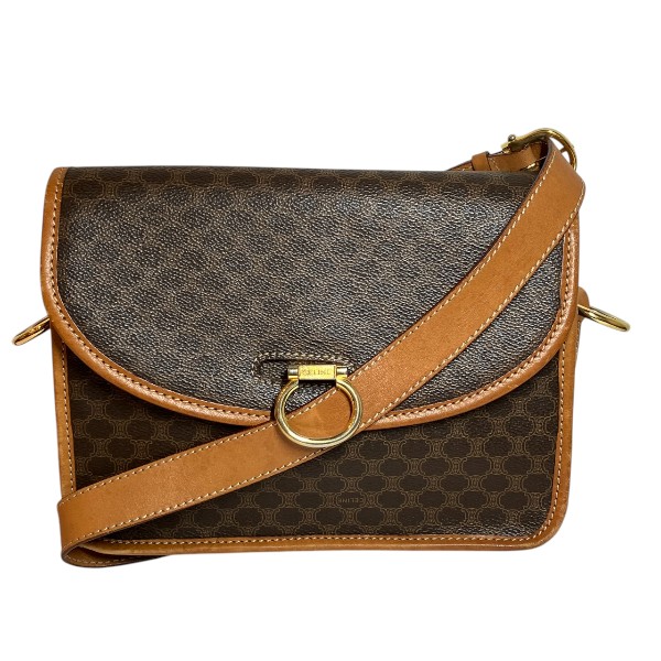 セリーヌ CELINE マカダム柄 DM92 ヴィンテージ バッグ ショルダーバッグ レディース【中古】