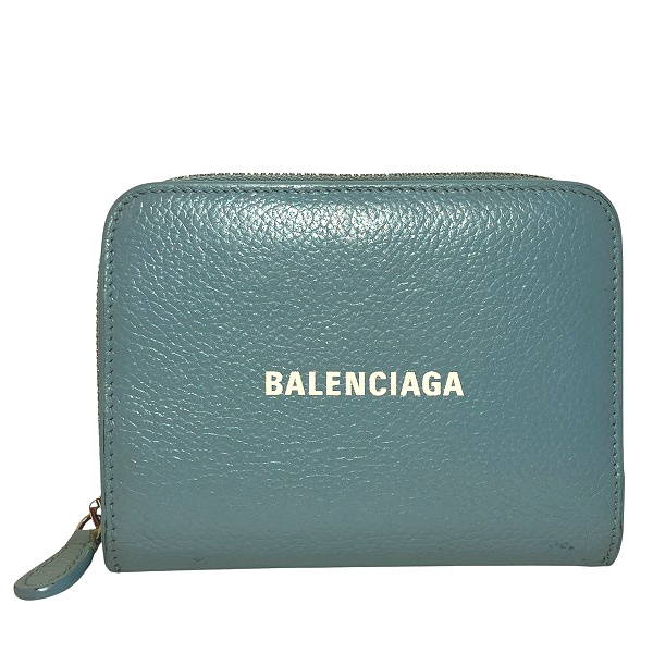 バレンシアガ 650871 ラウンドファスナー 2つ折り財布 ユニセックス【中古】