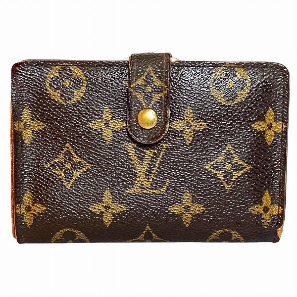 ルイヴィトン Louis Vuitton モノグラム ポルト モネビエ ヴィエノワ M61663 がま口 2つ折り財布 レディース【中古】