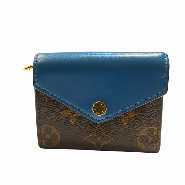 ルイヴィトン Louis Vuitton モノグラム ポルトフォイユゾエ M63881 ブルージーン 3つ折り財布 レディース【中古】