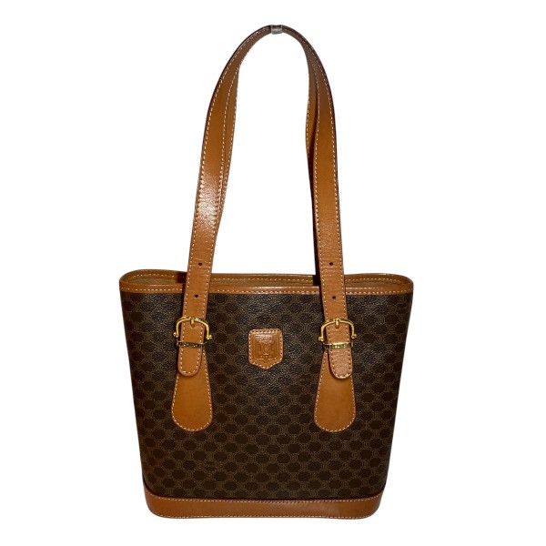 セリーヌ CELINE マカダム柄 DM93 バケツ型 バッグ トートバッグ レディース【中古】