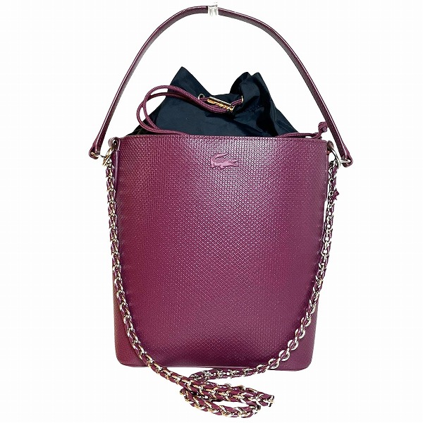 ラコステ ボルドー バケット バッグ ショルダーバッグ レディース【中古】