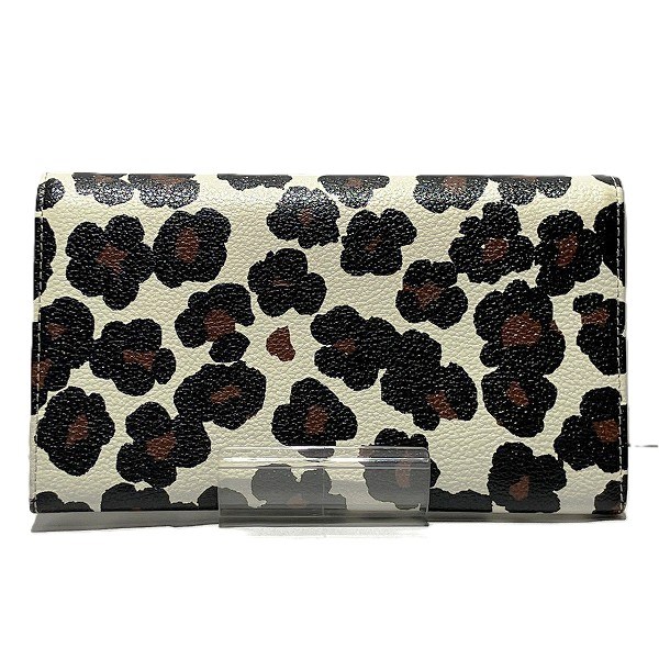 ミュベール レオパード×花柄 チェーンウォレット 長財布 レディース