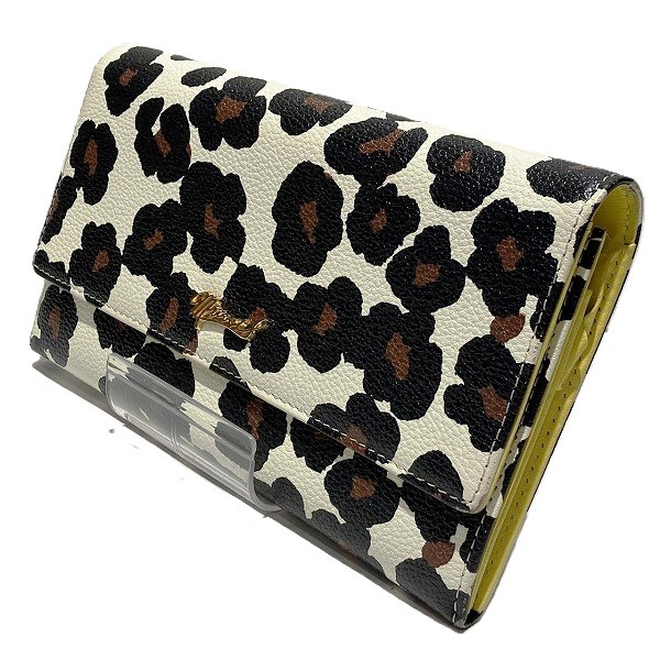 ミュベール レオパード×花柄 チェーンウォレット 長財布 レディース【中古】 ミュベール レオパード×花柄 チェーンウォレット 長財布 レディース