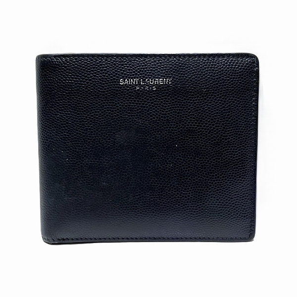 サンローラン 396303 レザー 2つ折り財布 メンズ【中古】