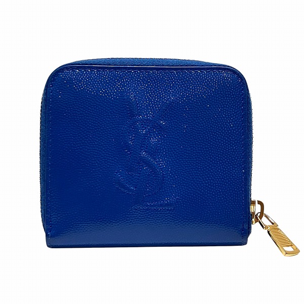 イヴ・サンローラン 568985 ラウンドファスナー 2つ折り財布 ユニセックス【中古】