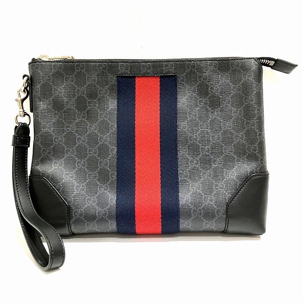 グッチ GUCCI GGスプリーム メッセンジャー 523603 バッグ クラッチバッグ セカンドバッグ メンズ【中古】