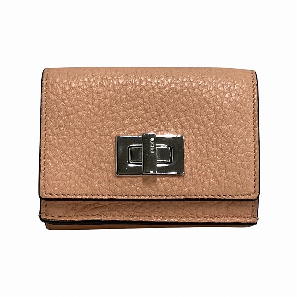 フェンディ FENDI ピーカブー セレリア 8M0426 コンパクト 3つ折り財布 レディース【中古】
