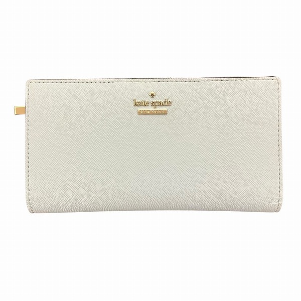 ケイト・スペード ラージ スリム バイフォールド ウォレット 長財布 2つ折り財布 レディース【中古】