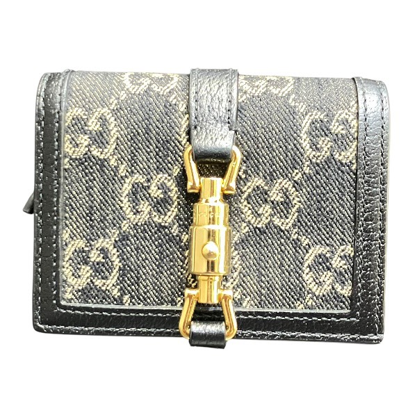 グッチ GUCCI ジャッキー1961 645536 ピストンディテール付き 2つ折り財布 レディース【中古】