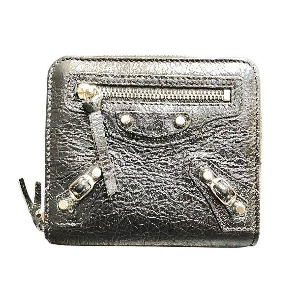 バレンシアガ クラシック ビルフォールド ジップ 310699 2つ折り財布 レディース【中古】