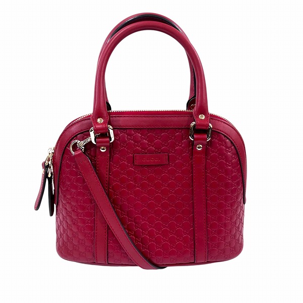 グッチ GUCCI マイクログッチシマ 449654 2way バッグ ハンドバッグ ショルダーバッグ レディース【中古】