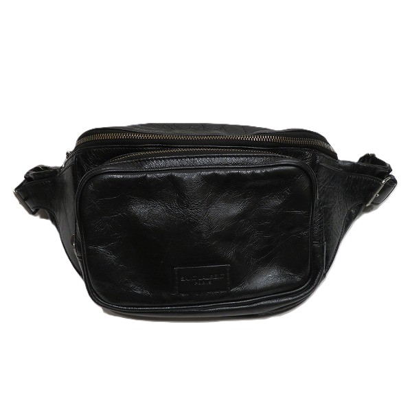 サンローラン ロゴレザー ボディーバッグ LND586206 0619 ウエストポーチ バッグ ショルダーバッグ メンズ【中古】
