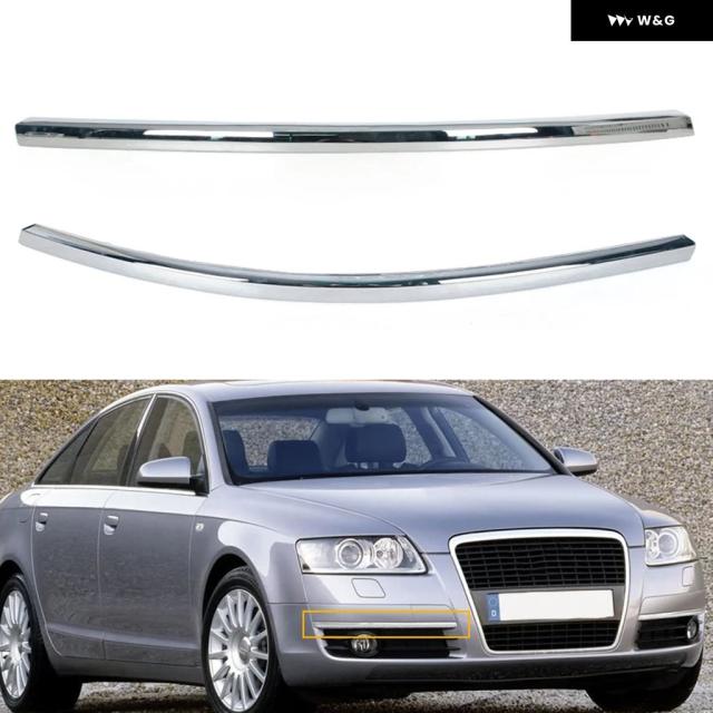 ヘッドライト ライティングストリップ アウディ A6 C6 2005 2006 2007 2008 フロント バンパー ロワーモールディング ...