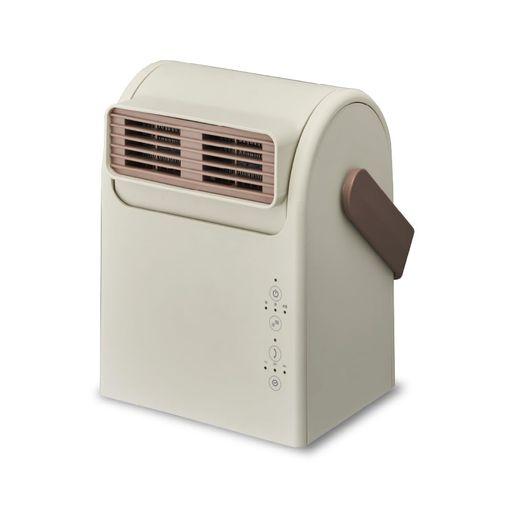 ドウシシャ セラミックヒーター 上を向く大風量 運転調節2段階 チャイルドロック アイボリー POCARA SWING ポカラスイング