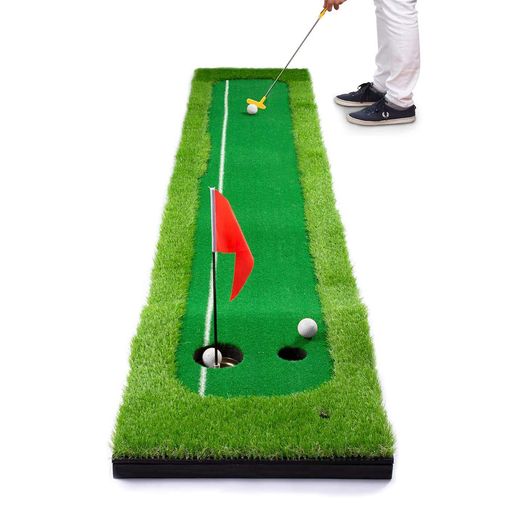 ENHONG ゴルフ練習用パターマット ゴルフパター パッティング グリーン 誘導ライン有 二つのサイズ300×50CM 300×75CM (300×50CM)